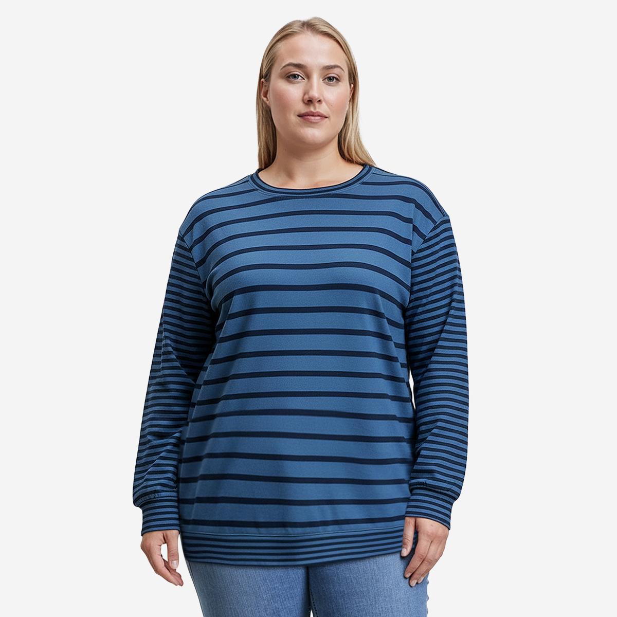 Click here for Plus Size Emily Daniels Long Sleeve Double Stripe... prices
